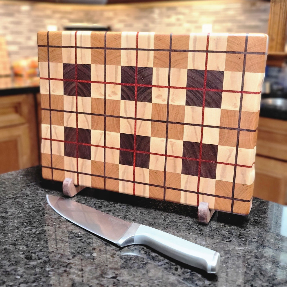 DIY Plans - Plaid End Grain Cutting Board – Evolution Woodworks
