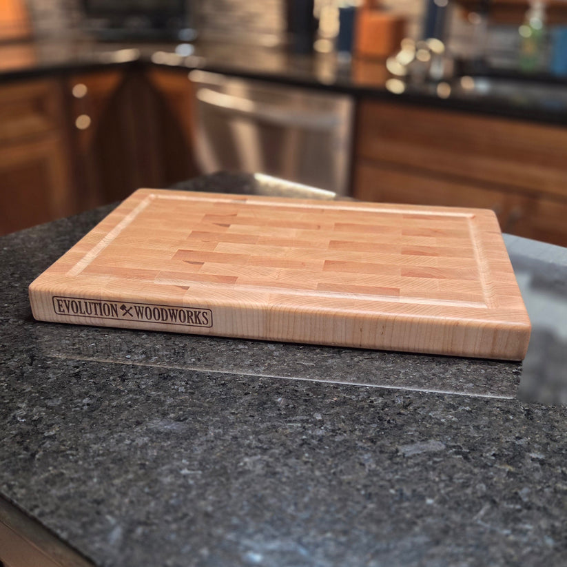 Rectangular Maple End Grain Cutting, Carving & Chopping Board - 2 Size ...